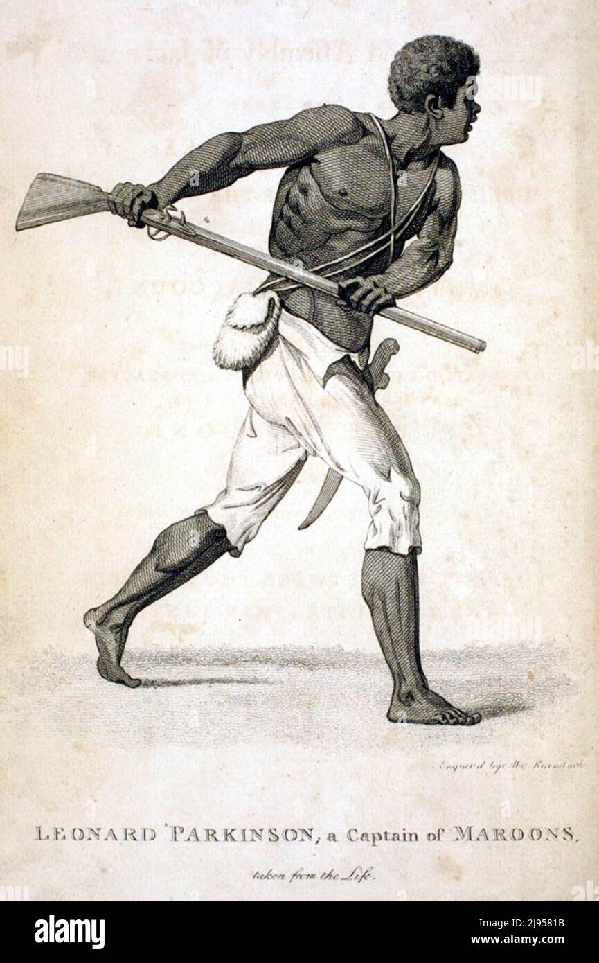 Leonard Parkinson, Maroon Leader, Jamaica, 1796 Stock Photo - Alamy