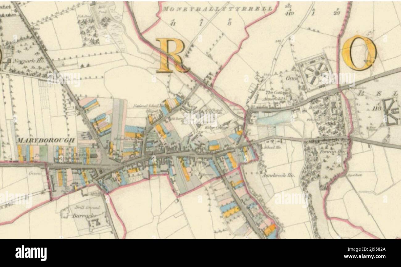 Extract from the Ordnance Survey first edition 6” map, published 1839 ...