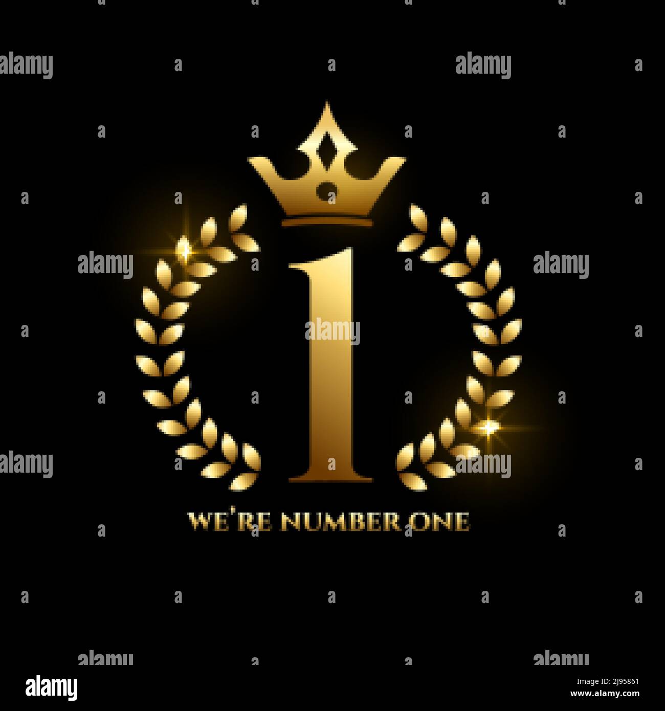 Golden number one Stock Vector Images - Alamy