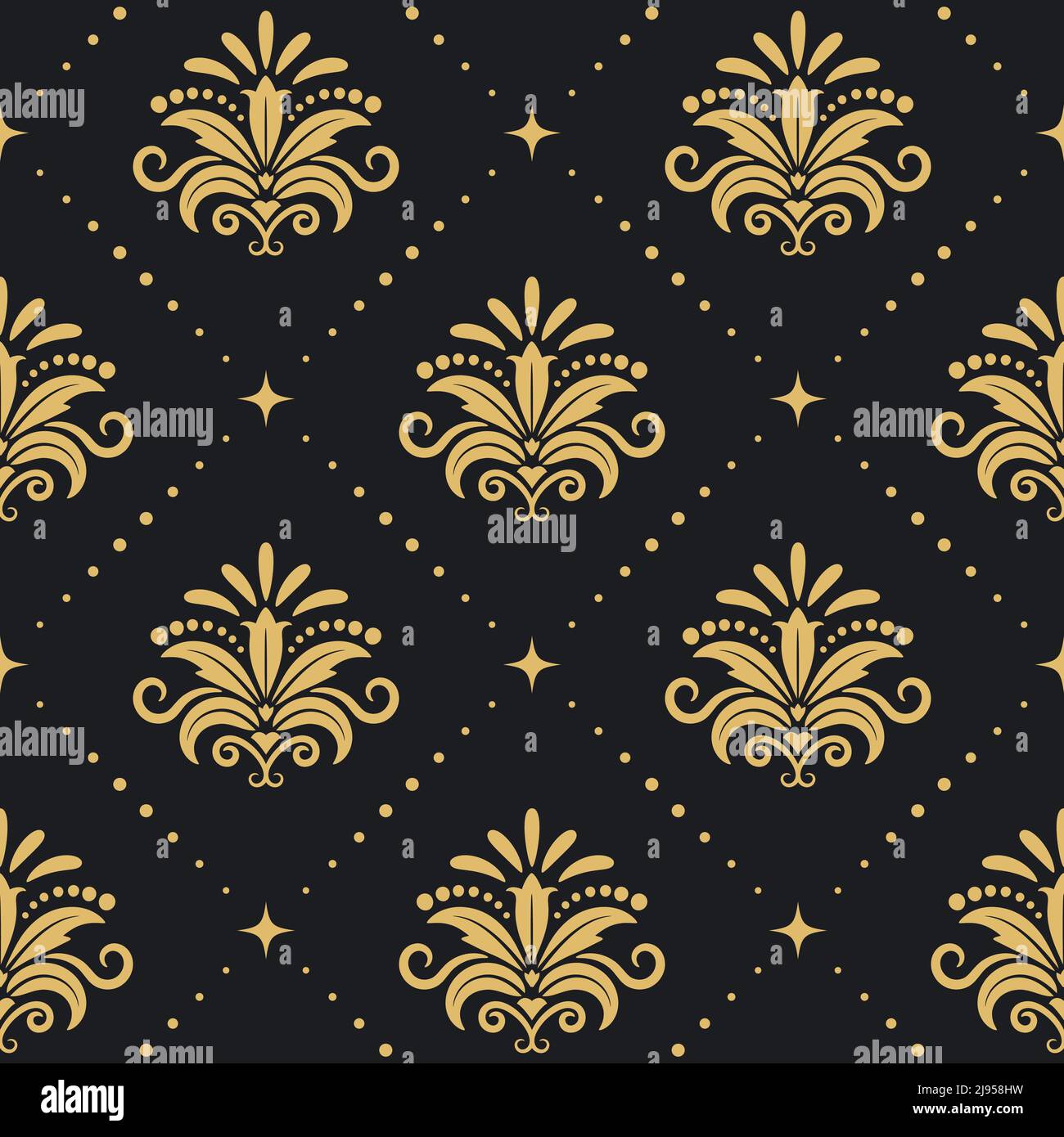 Floral royal background. Seamless pattenr with elegance elements ...