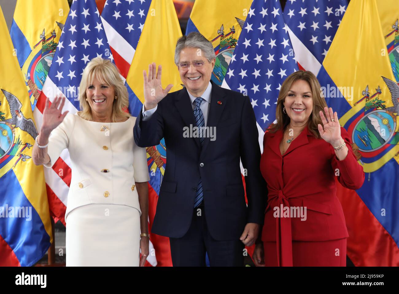Quito, Ecuador. 19th May, 2022. U.S. First Lady Jill Biden, left ...