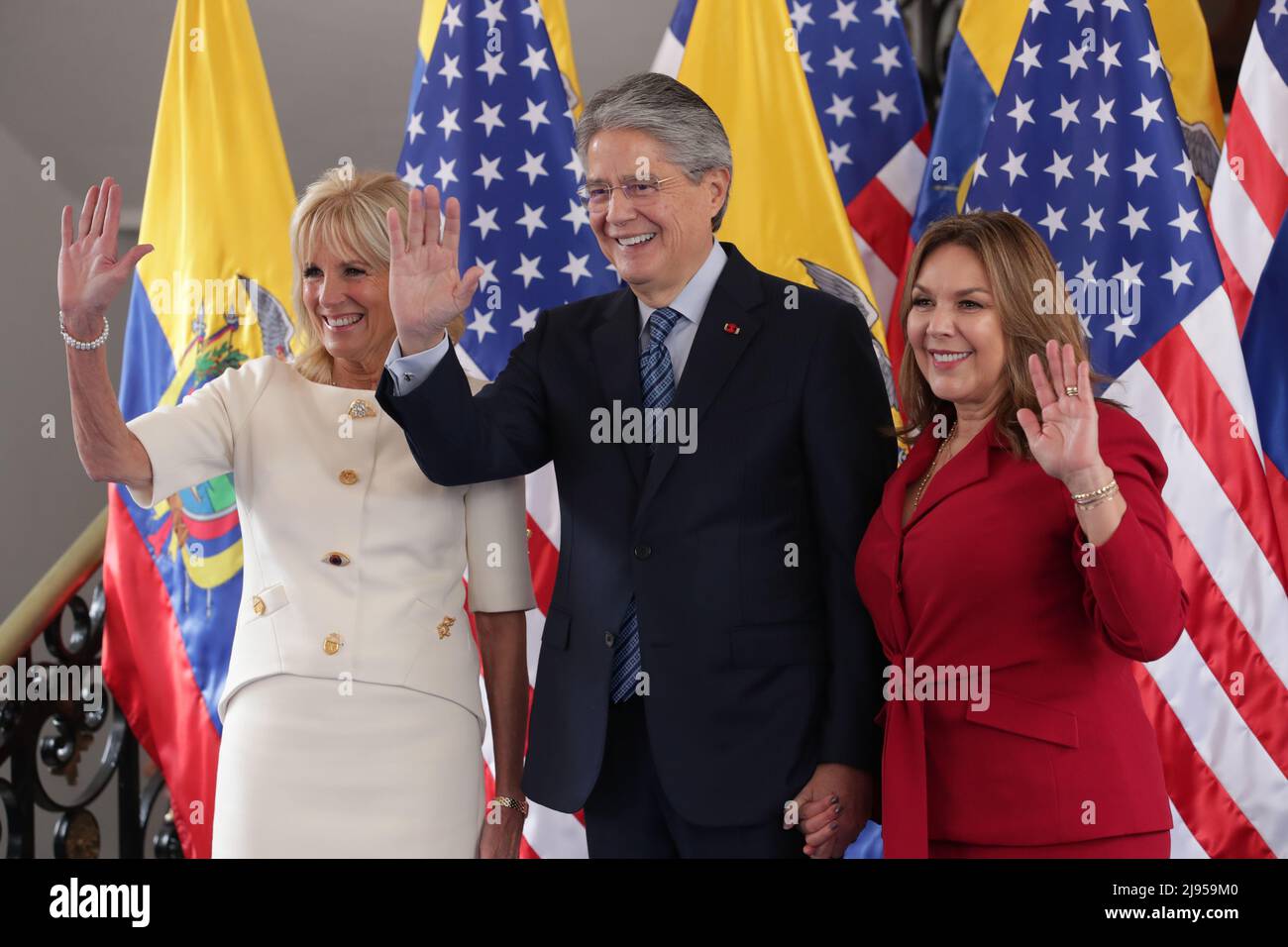 Quito, Ecuador. 19th May, 2022. U.S. First Lady Jill Biden, left ...