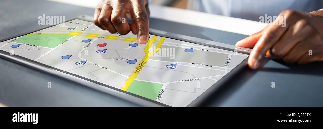 Interactive digital map hi-res stock photography and images - Alamy