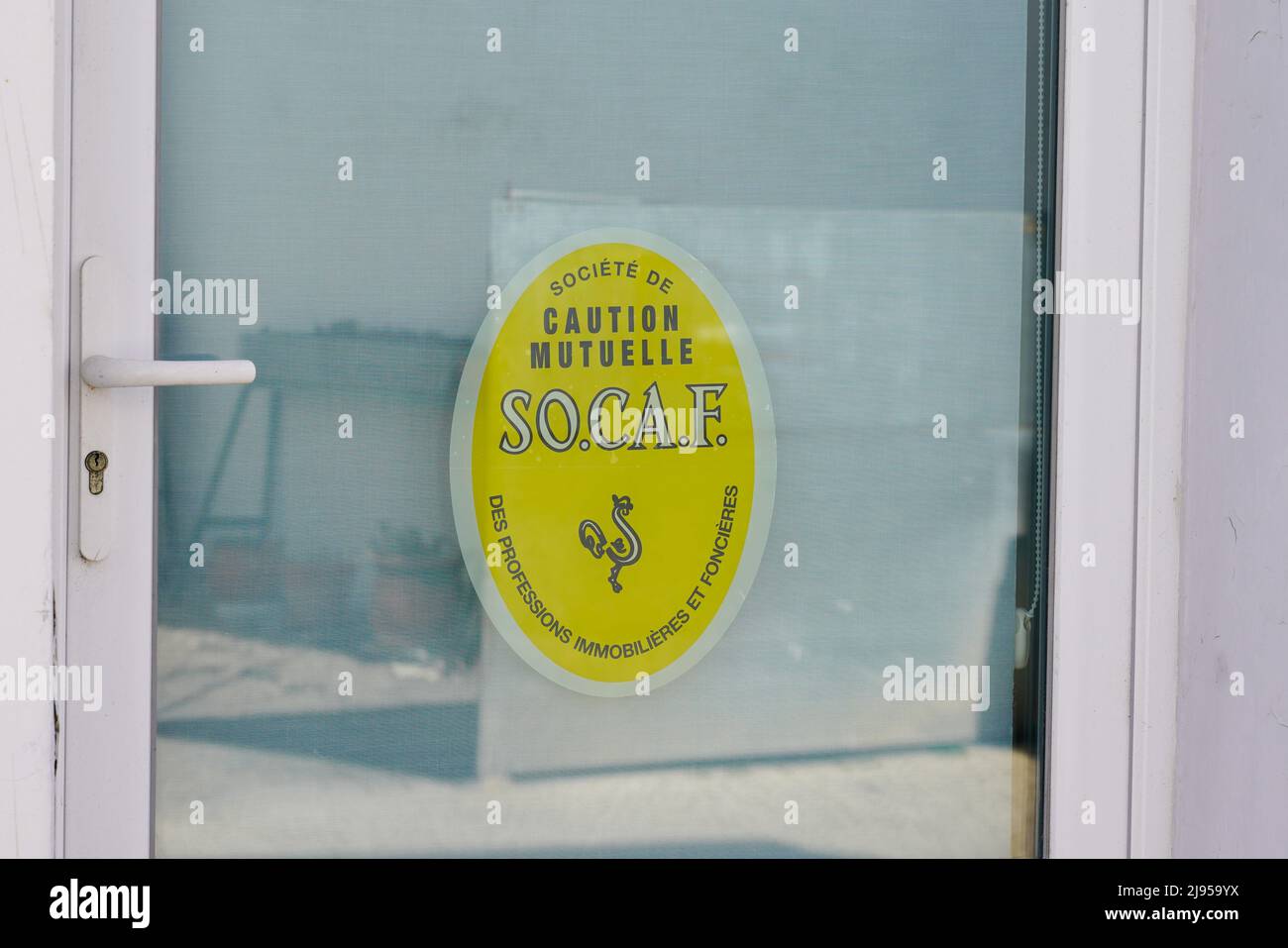 Bordeaux , Aquitaine France - 05 05 2022 : socaf logo sign and text ...