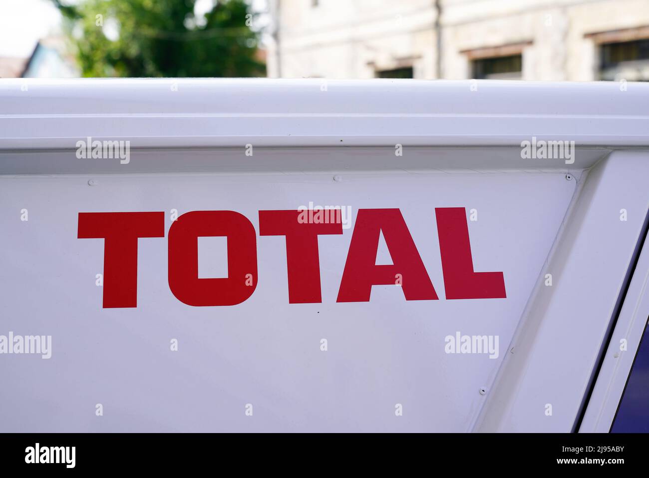 Bordeaux , Aquitaine France - 05 08 2022 : Total brand text company ...