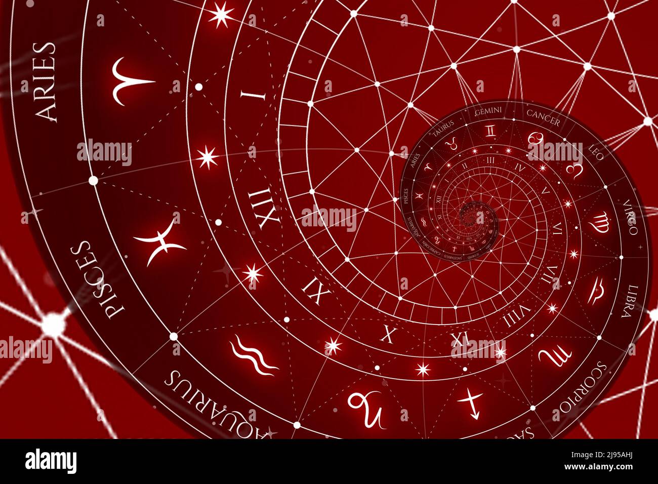 Zodiac Signs Horoscope background. Concept for fantasy and mystery ...