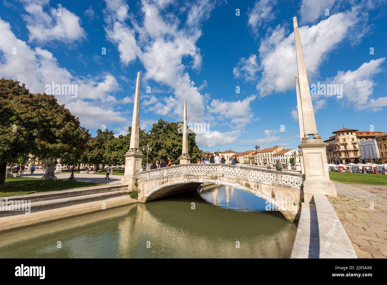 Padua, famous square called Prato della Valle, one of the largest in ...