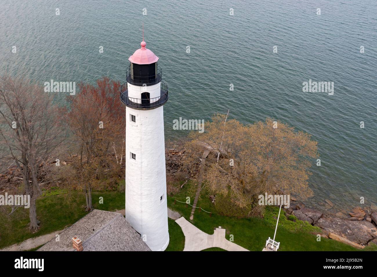 Port Hope, Michigan - The Pointe Aux Barques Lighthouse on Lake Huron ...