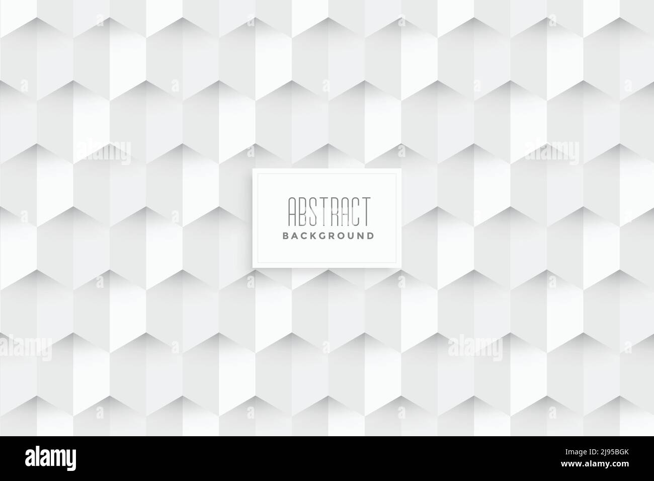 white hexagonal 3d style pattern background Stock Vector Image & Art - Alamy