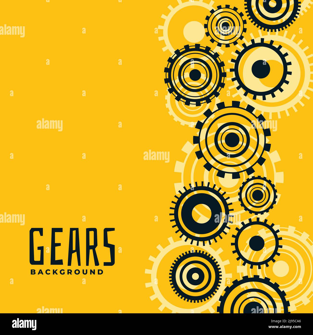 Vector yellow gear cog wheel Stock Vector Images - Alamy