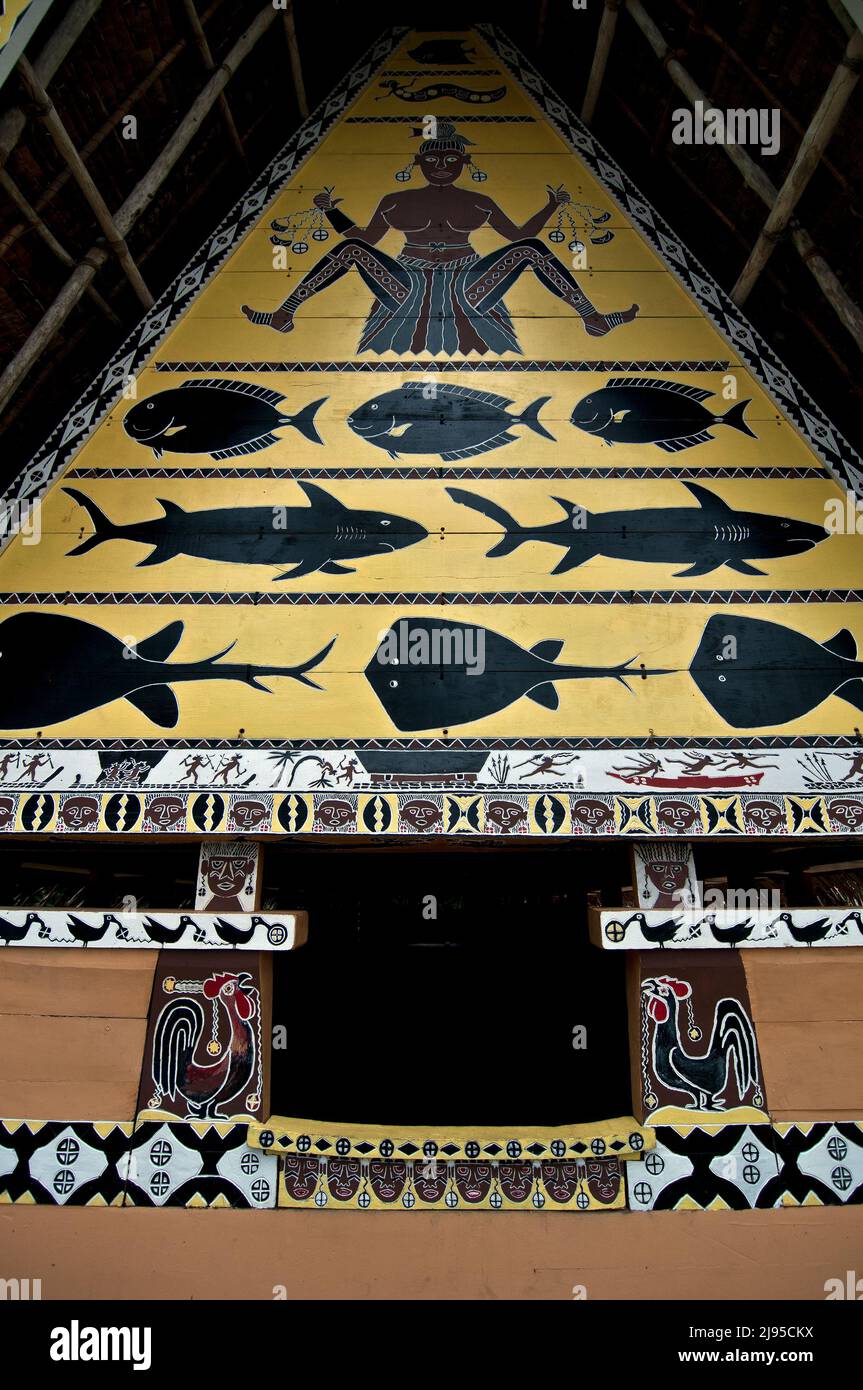 Men's meeting house, Babeldaob Island, Palau, Micronesia Stock Photo ...