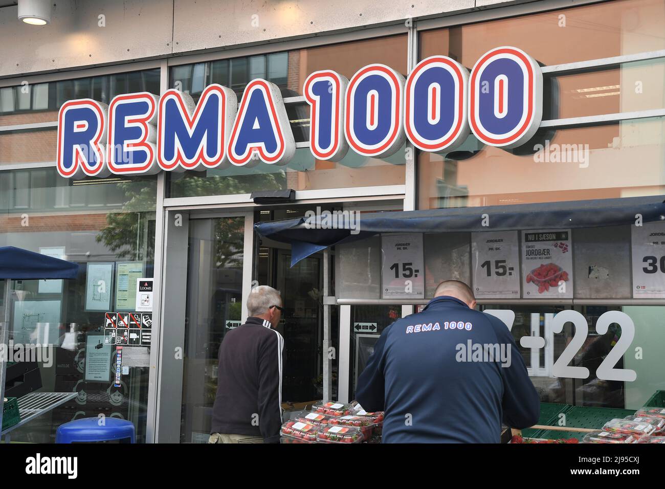 Copenhagen/Denmark/20 May 2022/Rema1000 grocery store in danish capital ...