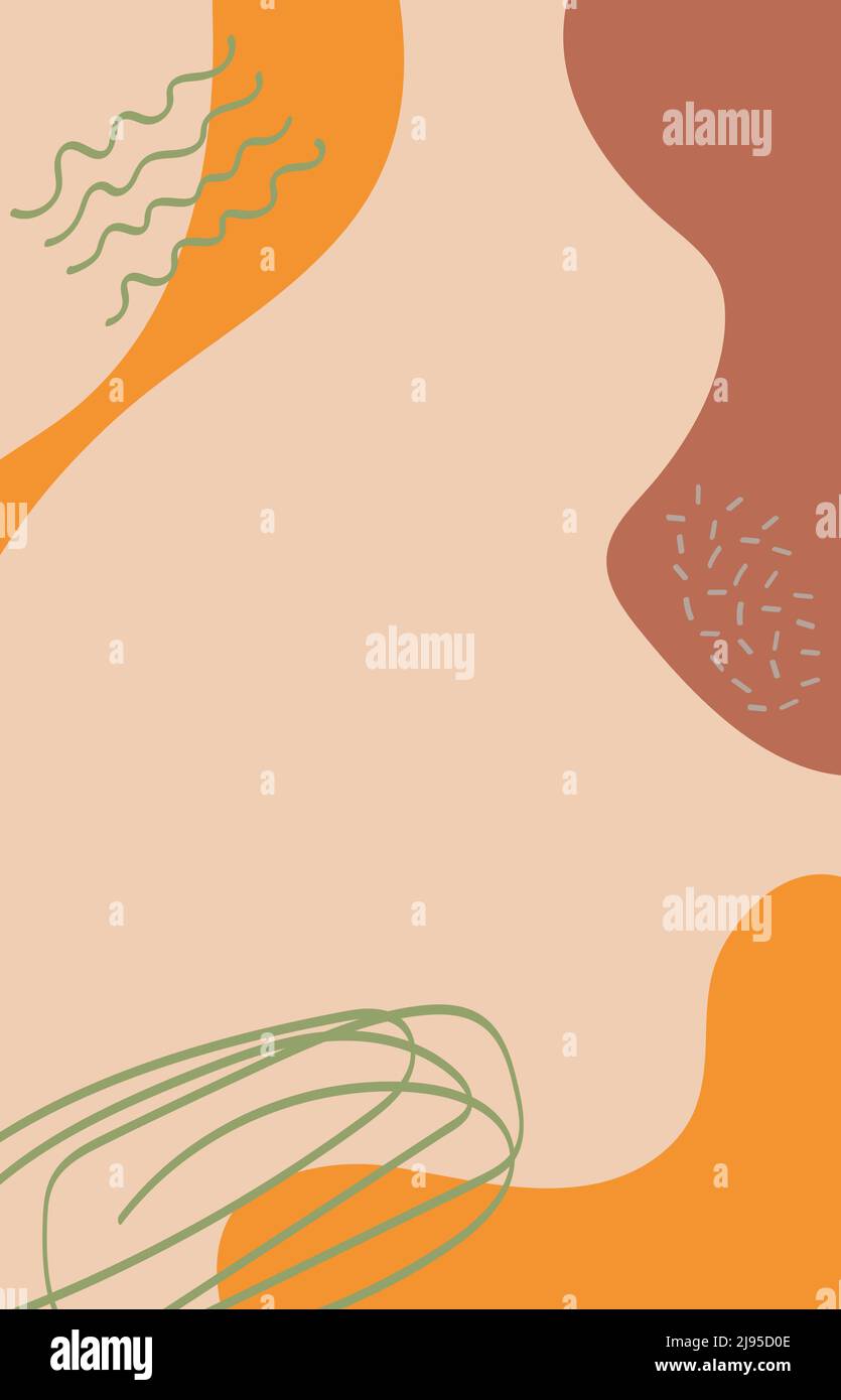 paints in boho style. Abstract watercolor geometric shapes of balance ...