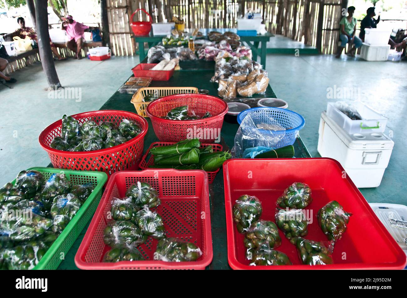 Outdoor produce and fish market in Koror, Palau, Micronesia Stock Photo ...