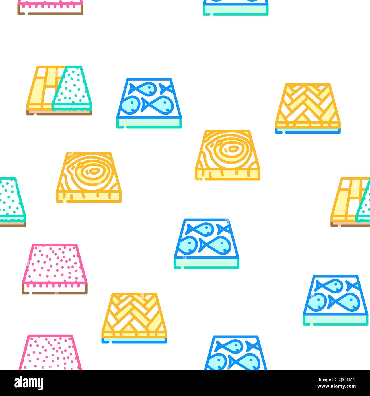 Floor Material Layers Renovation Icons Set Vector Stock Vector Image ...
