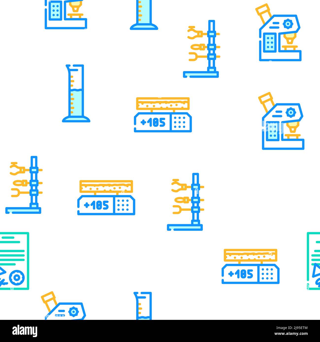 Laboratory Equipment For Analysis Icons Set Vector Stock Vector Image ...