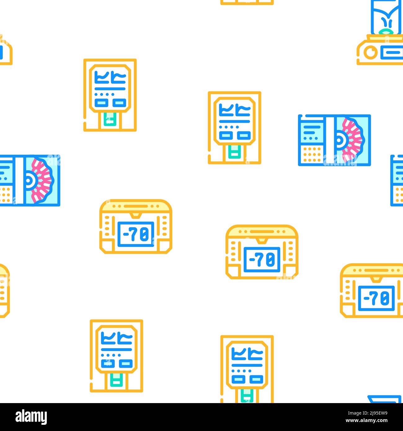 Laboratory Equipment For Analysis Icons Set Vector Stock Vector Image ...