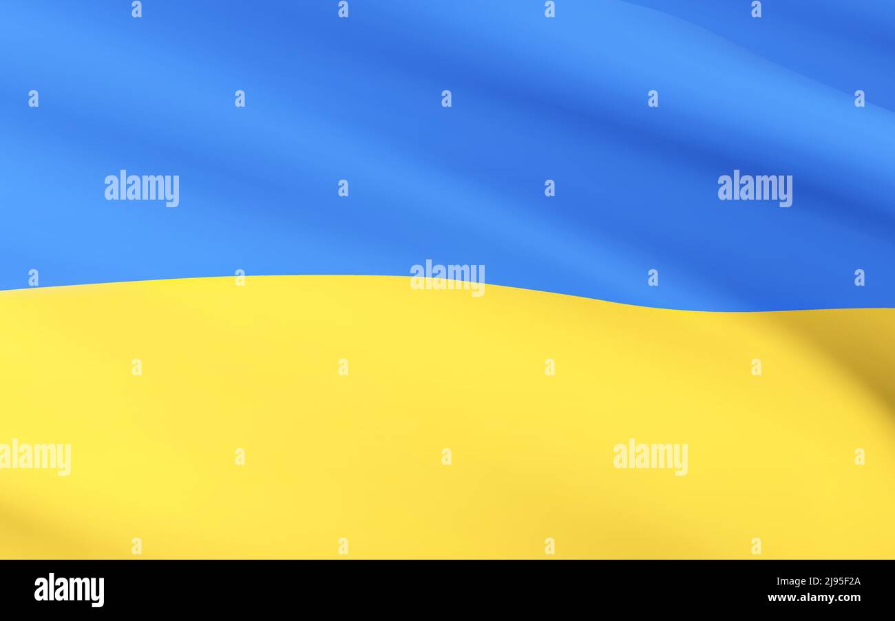Realistic Ukraine waveing flag bakground. Vector illustration Stock ...