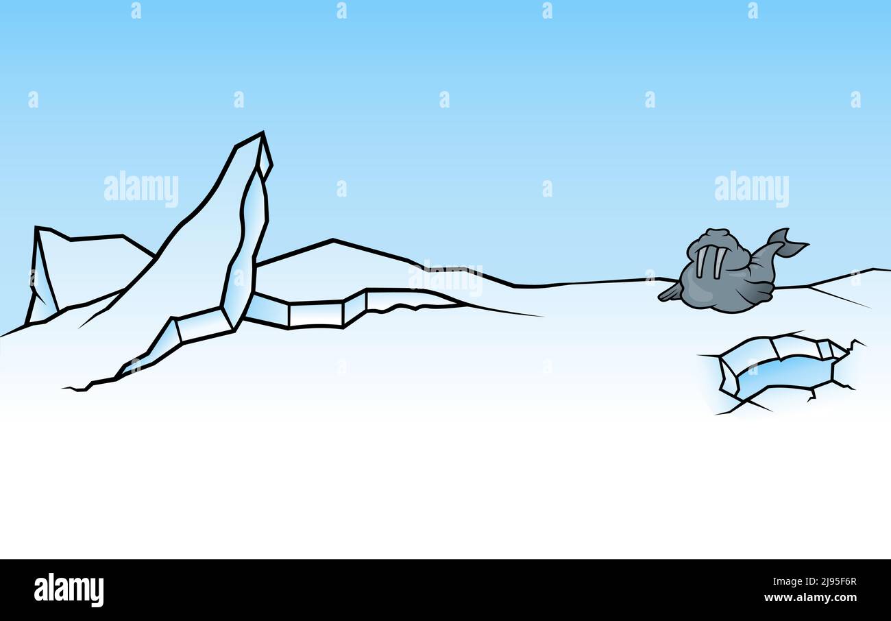 Polar ice horizon Stock Vector Images - Alamy