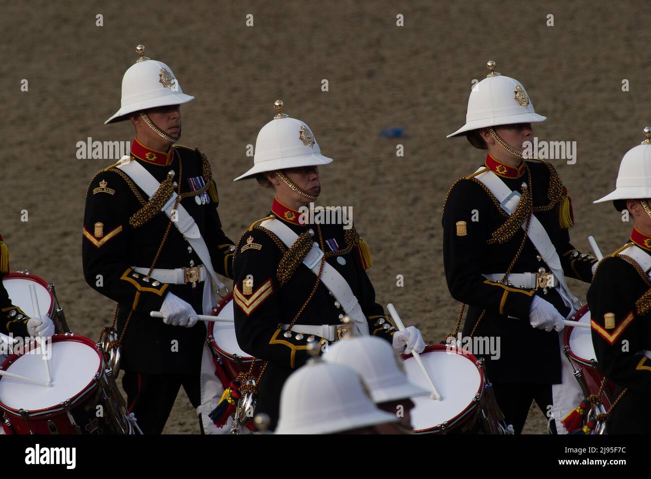 The Corps of Drums of HM Royal Marines. Guests were thrilled to watch ...