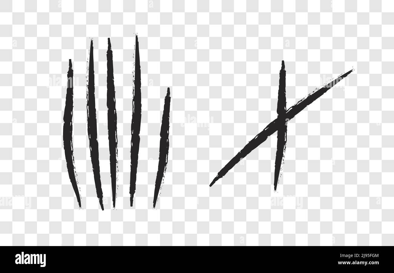 Claw Scratch transparent background Five nails trace Cat tiger ...