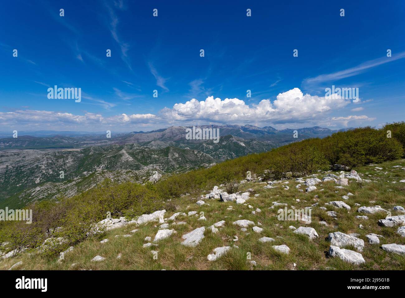 Mountain landscape. Balkan mountains on the Adriatic coast Stock Photo ...