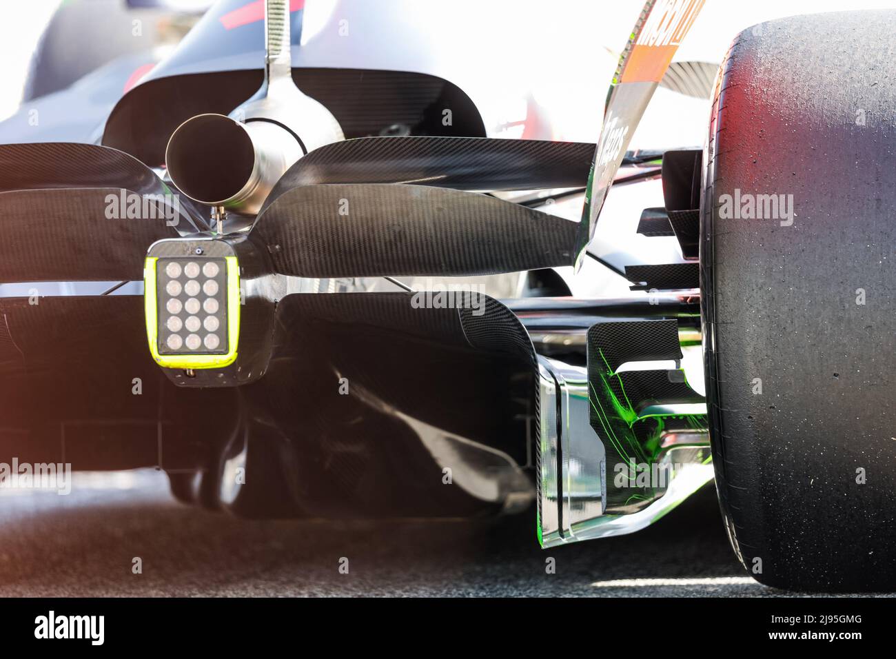 Mercedes AMG F1 Team W13, mechanical detail of the floor, diffuser and ...