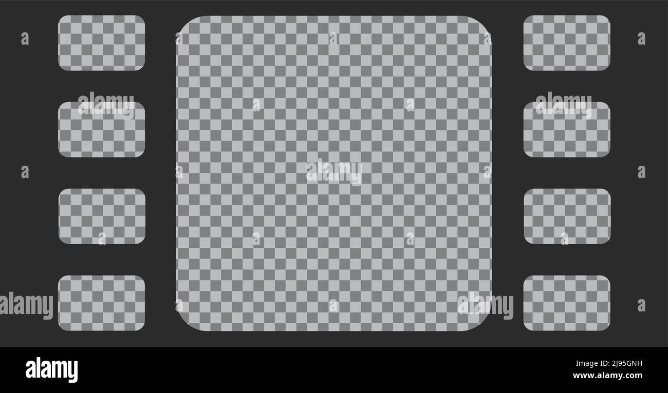 Old cinematic frame on a transparent background Video Camera roll ...