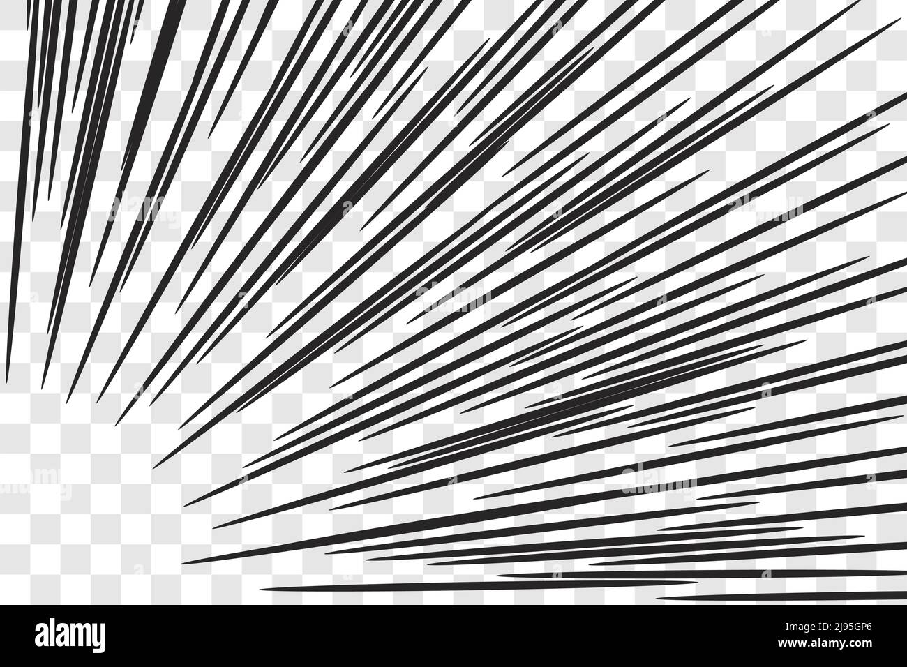 Manga action frame speed simple lines Motion radial lines isolated on ...