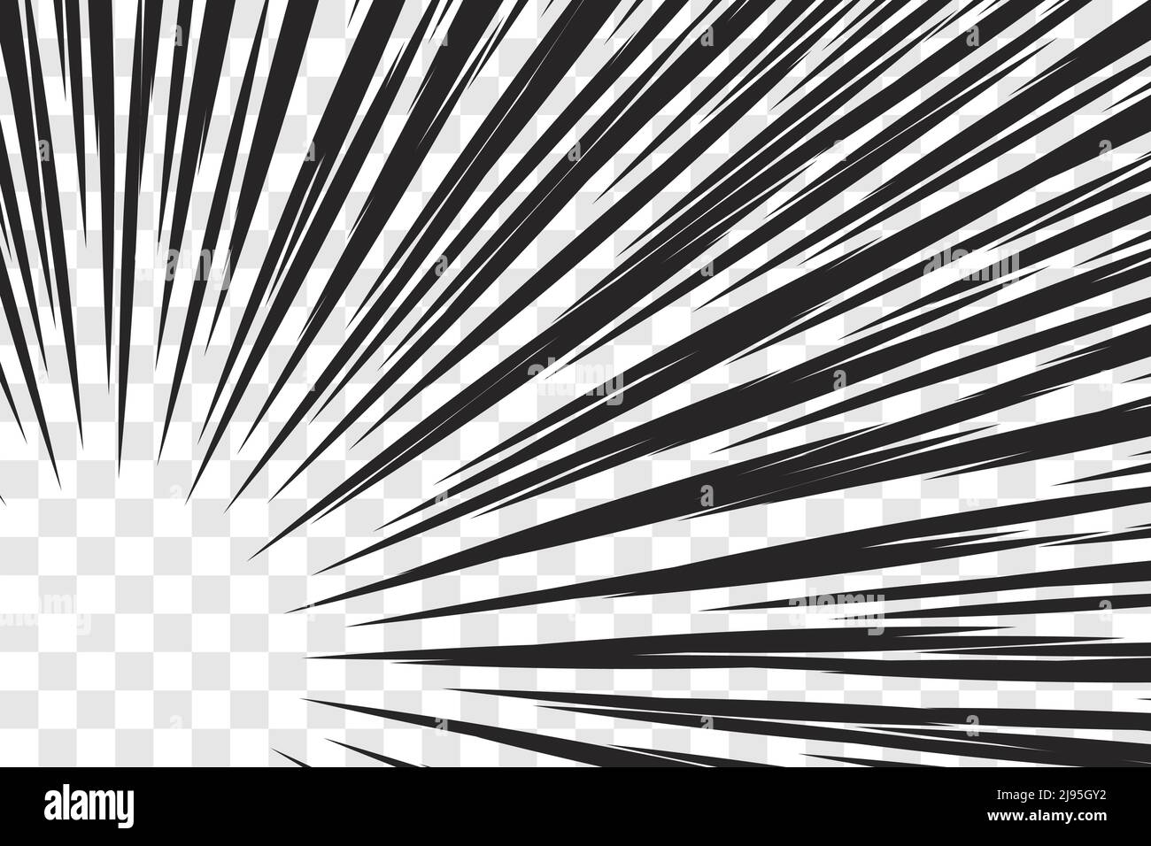 Manga action frame speed simple lines Motion radial lines isolated on ...