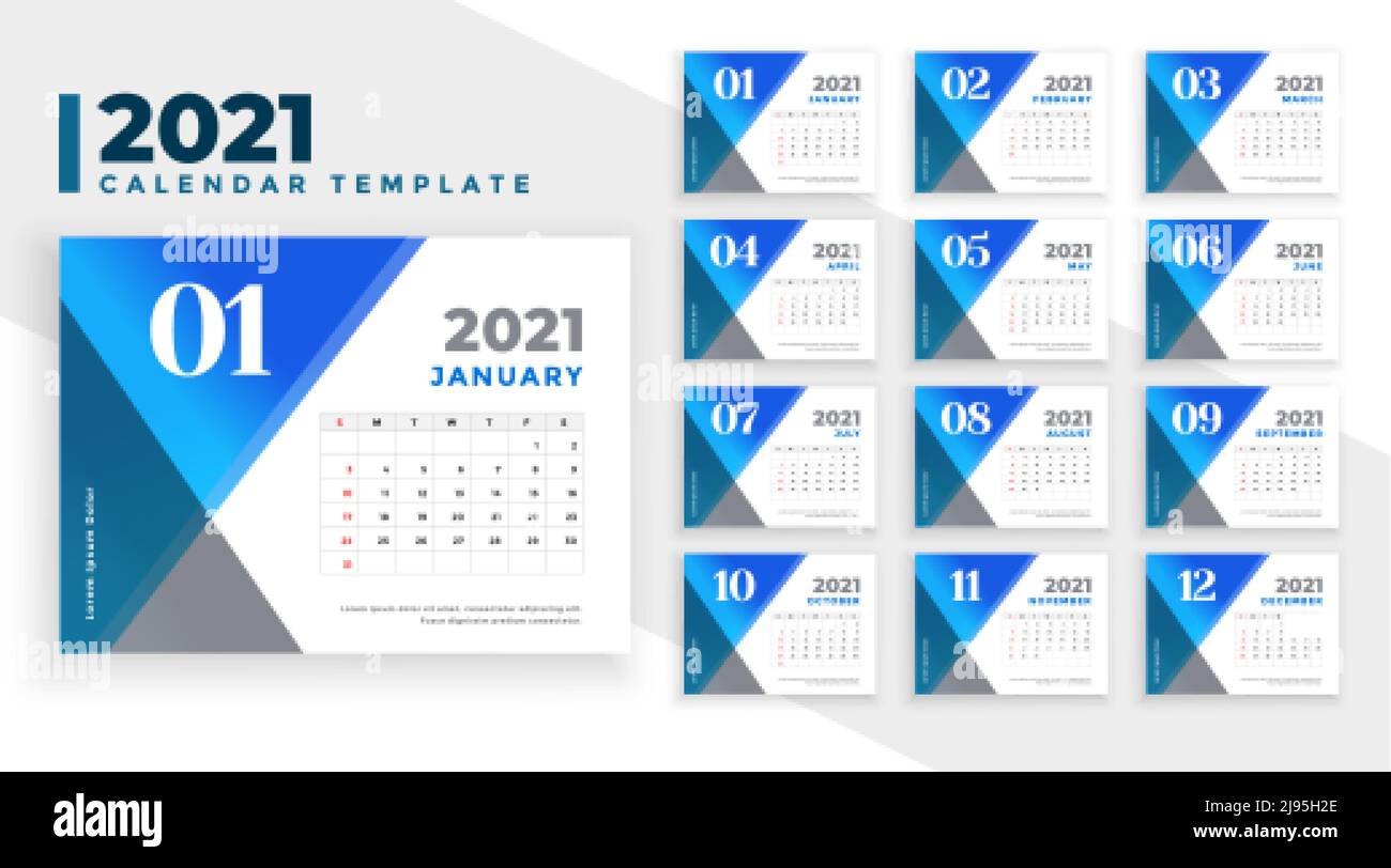Blue calendar Stock Vector Images - Alamy