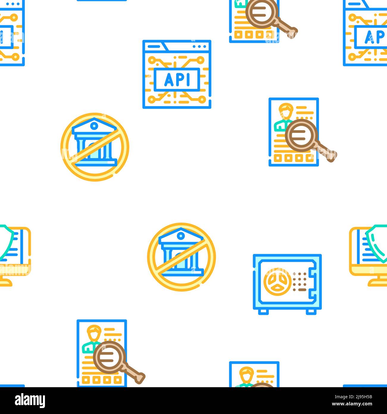 Financial Technology And Software Icons Set Vector Stock Vector Image ...