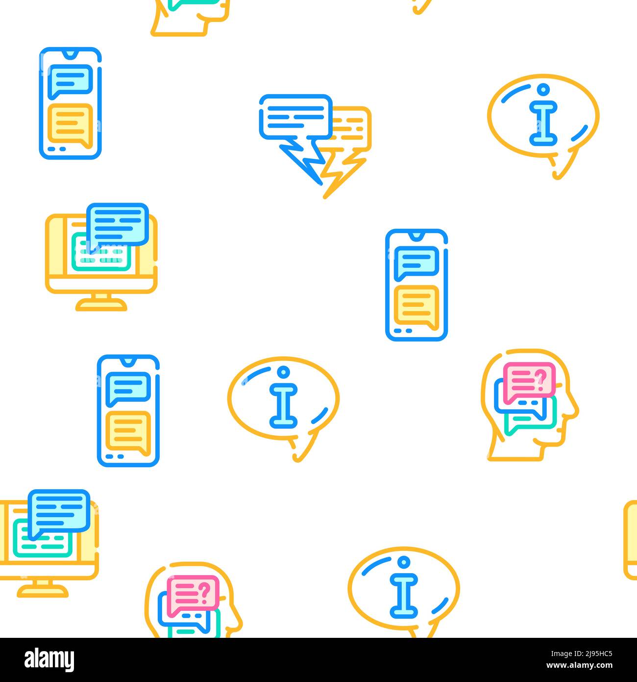Speak Conversation And Discussion Icons Set Vector Stock Vector Image ...