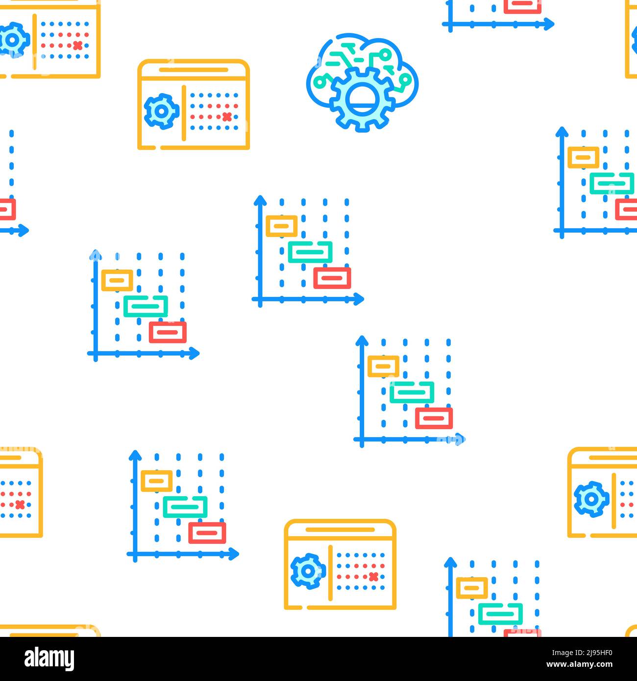 Erp Enterprise Resource Planning Icons Set Vector Stock Vector Image ...