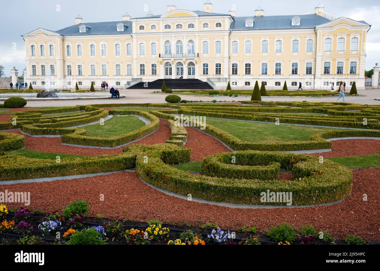 The French Garden of Rundāle Palace, Pilsrundāle, Latvia Stock Photo ...