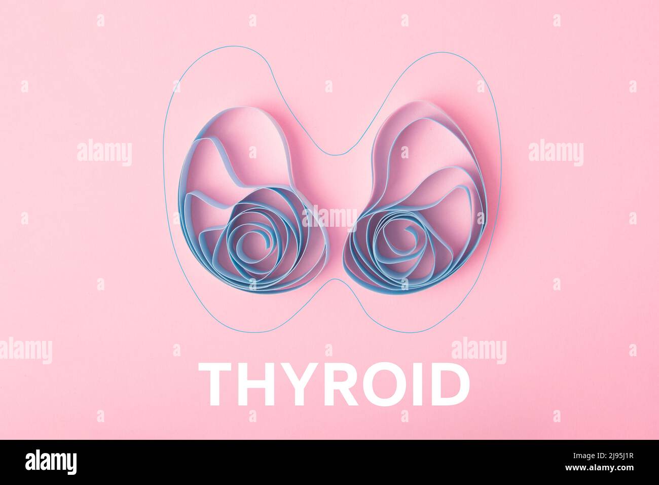 Top view of paper thyroid gland,world thyroid day and awareness concept ...