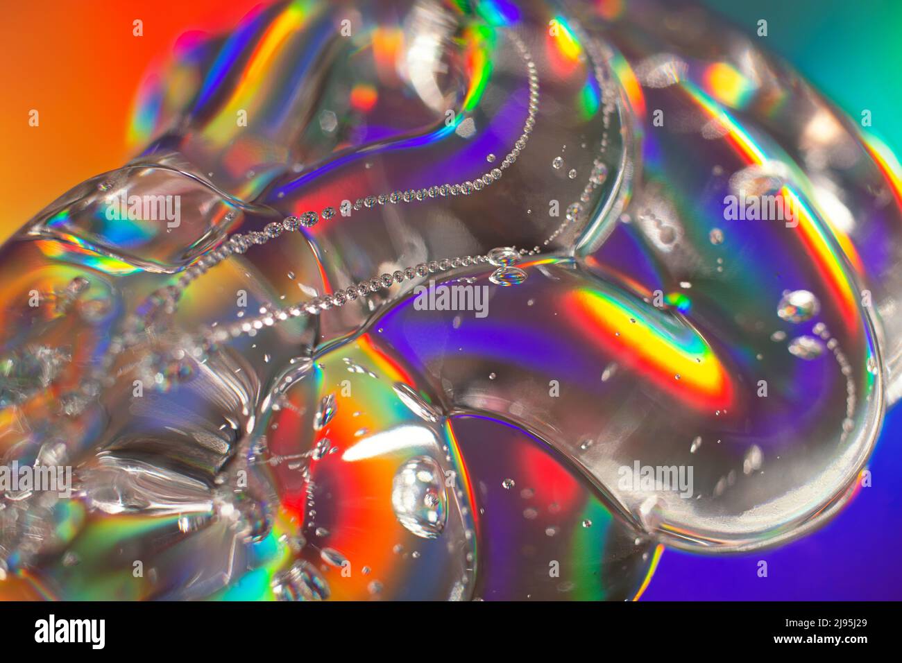 Macro photography of cosmetics gel terxture with bubbles inside Stock ...