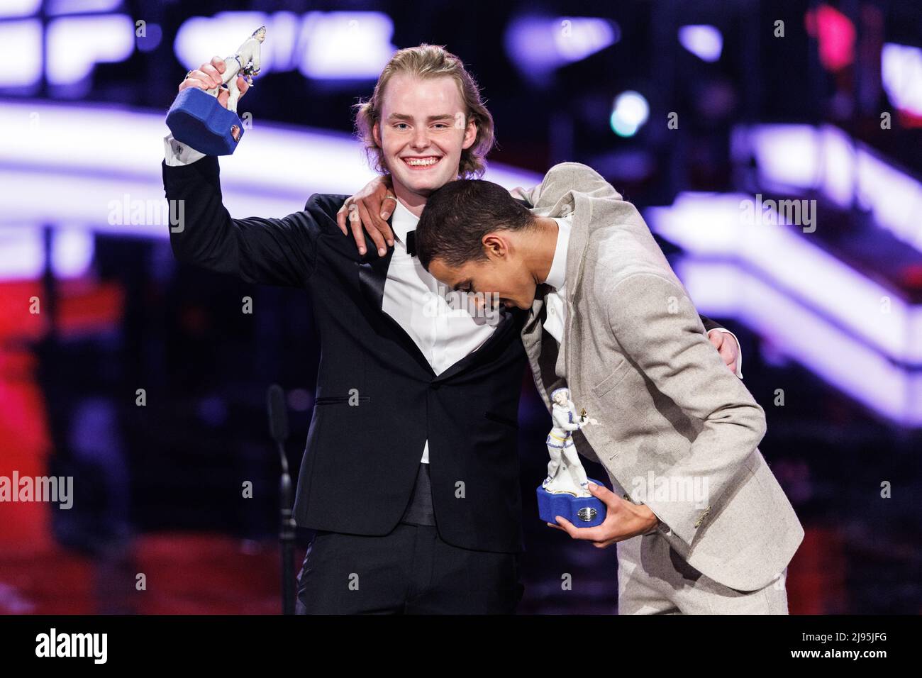 Munich, Germany. 20th May, 2022. Emil von Schönfels (l) and Mekyas ...
