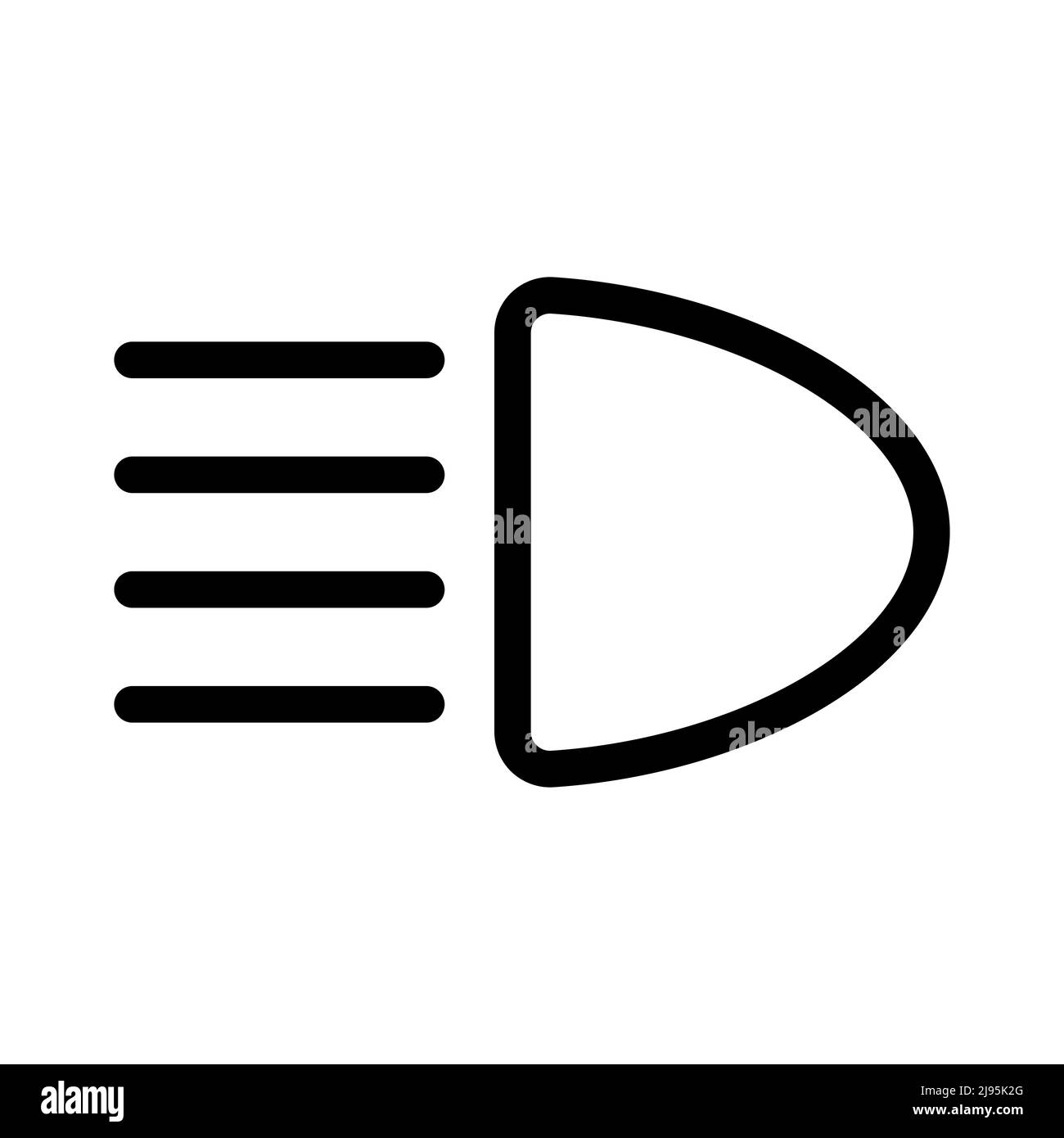 Headlight line icon. Vector illustration isolated on white background ...