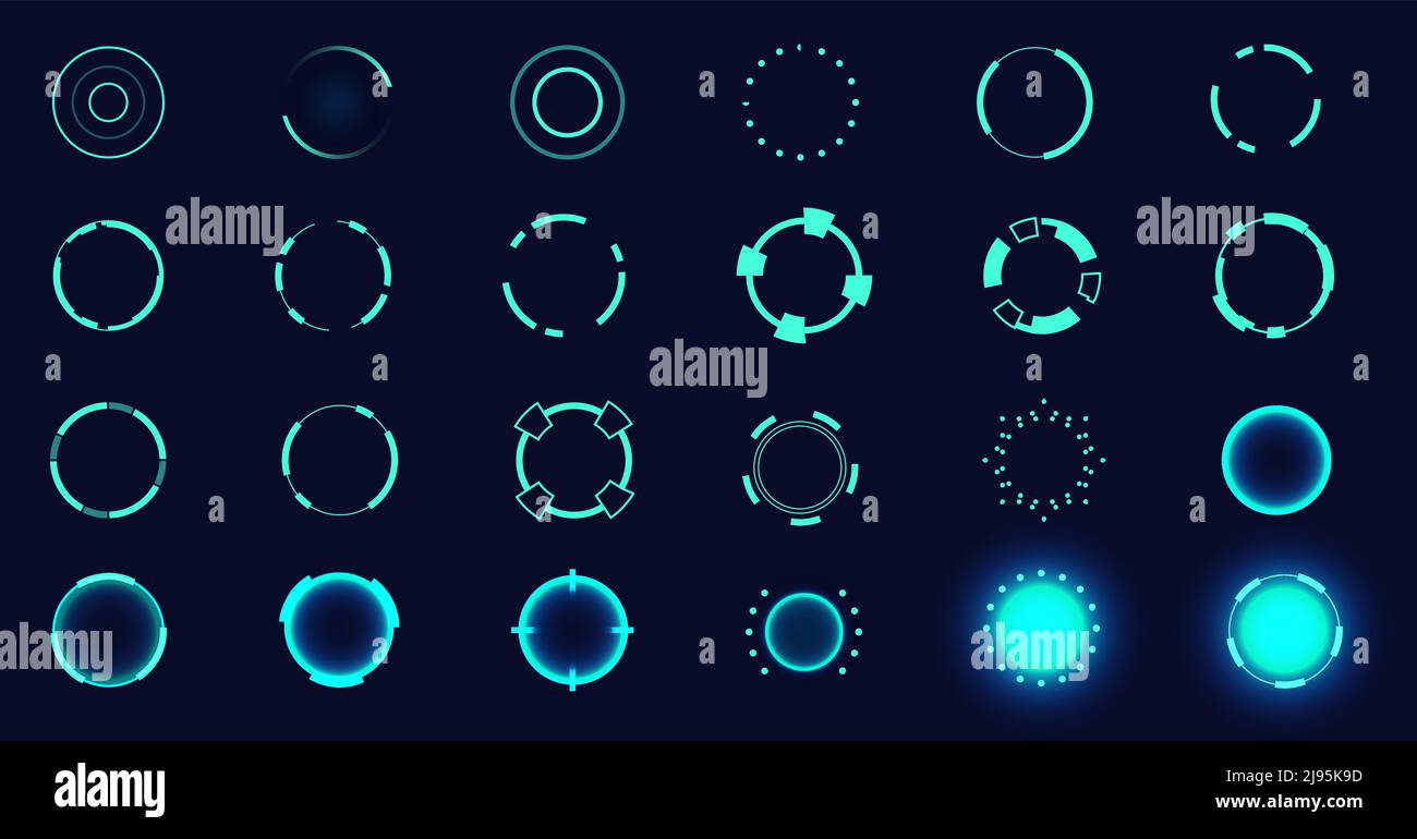 Circle hud Stock Vector Images - Alamy