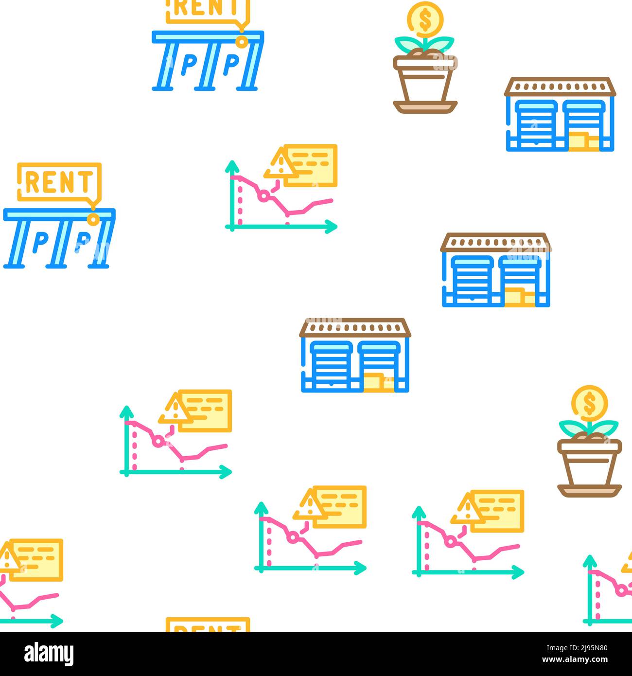 Passive Income Finance Earning Icons Set Vector Stock Vector Image ...