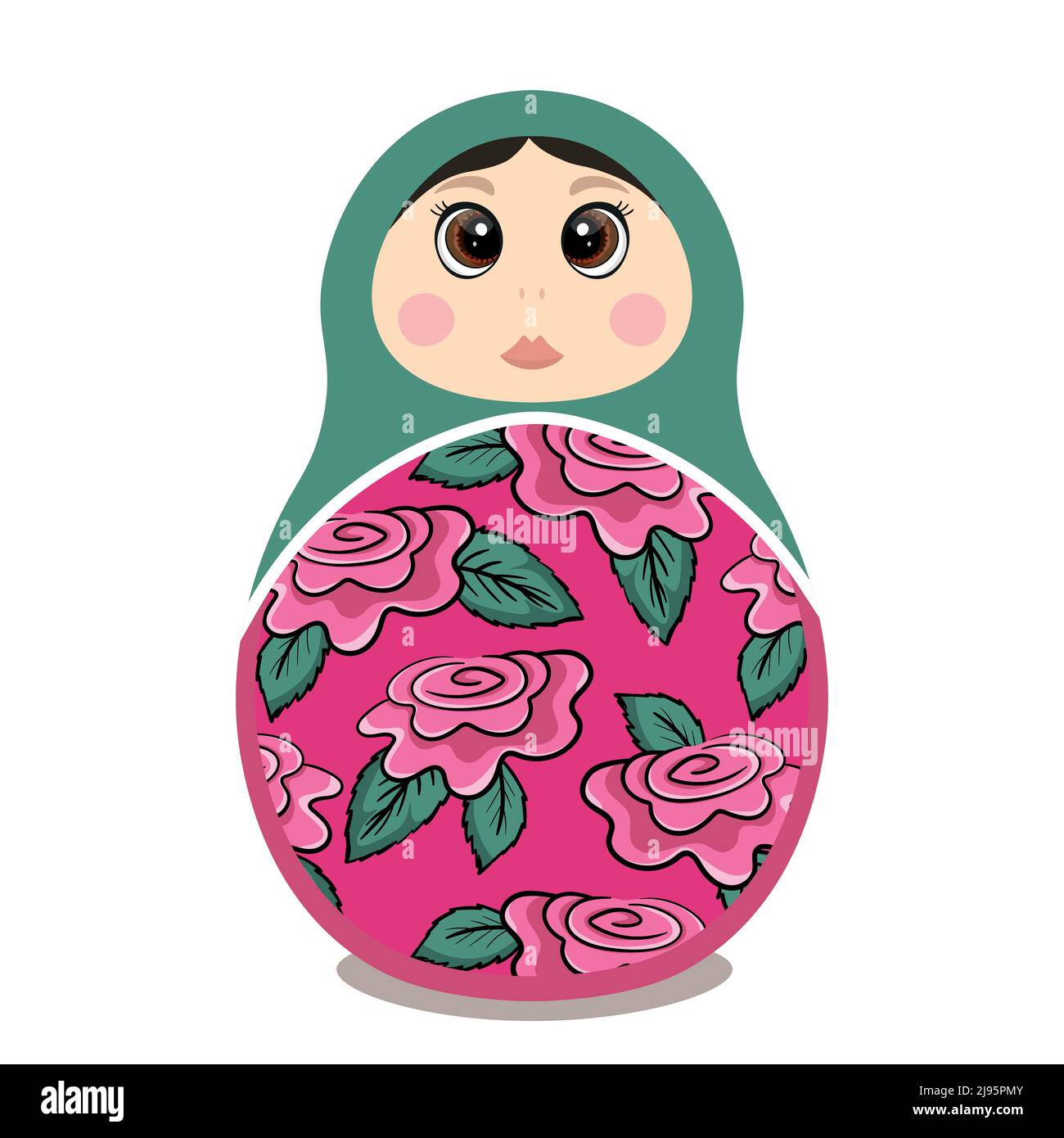 Russian Matryoshka. Traditional Russian folklore dolls with big eyes ...