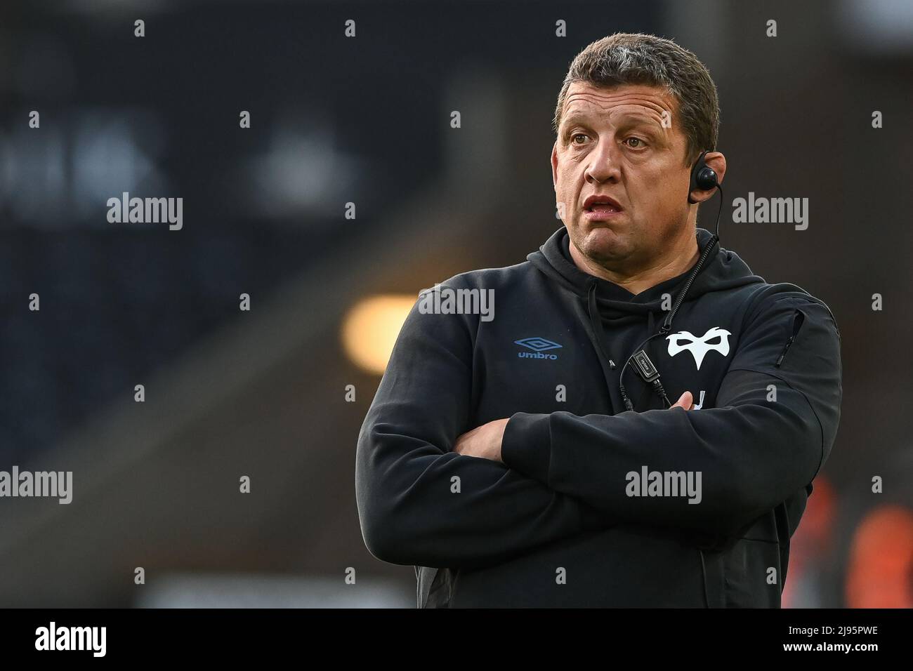 Ospreys head coach Toby Booth during pre match warm up Stock Photo - Alamy