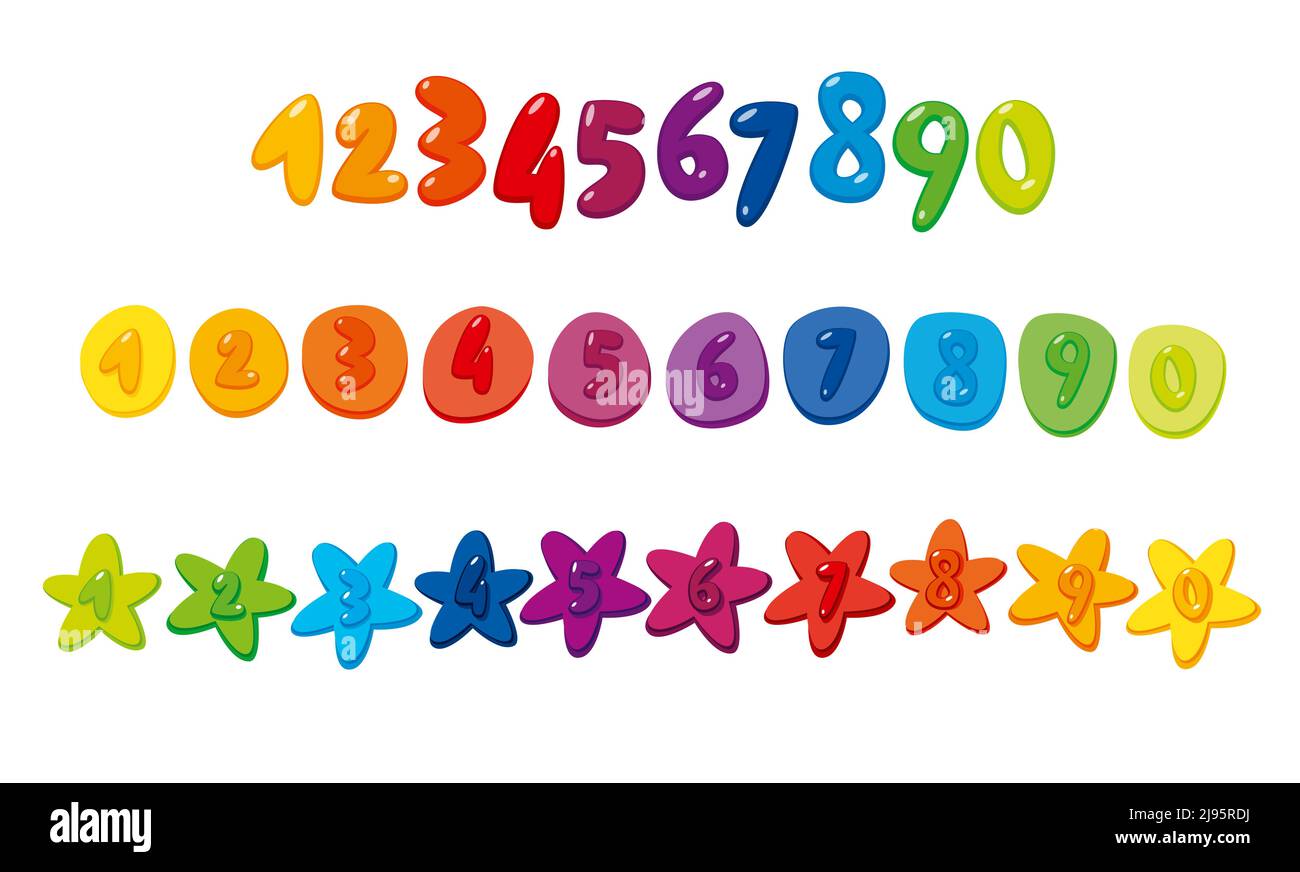 Zero cute fun colorful Stock Vector Images - Alamy