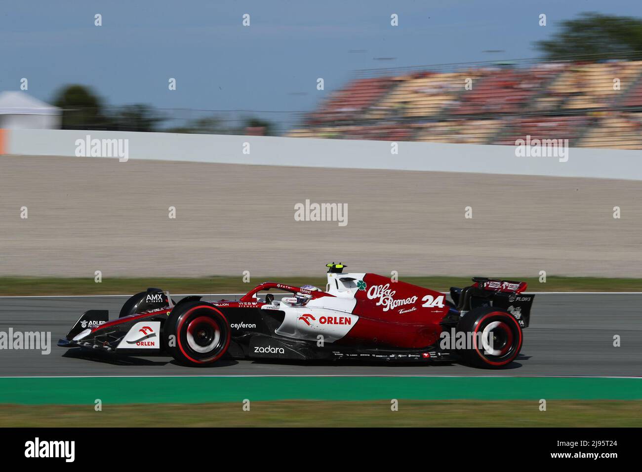 Barcelona, Spain. 20th May, 2022. Guanyu Zhou (CIN) Alfa Romeo C42 ...