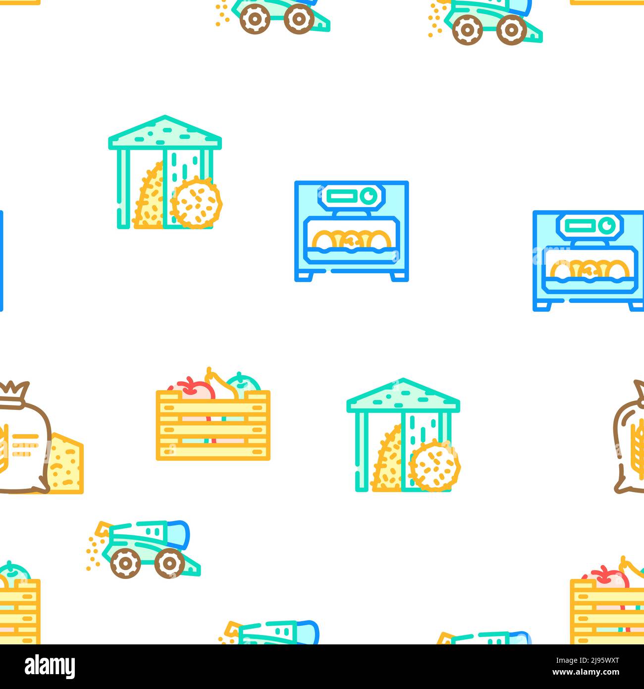 Agriculture Farmland Business Icons Set Vector Stock Vector Image & Art ...