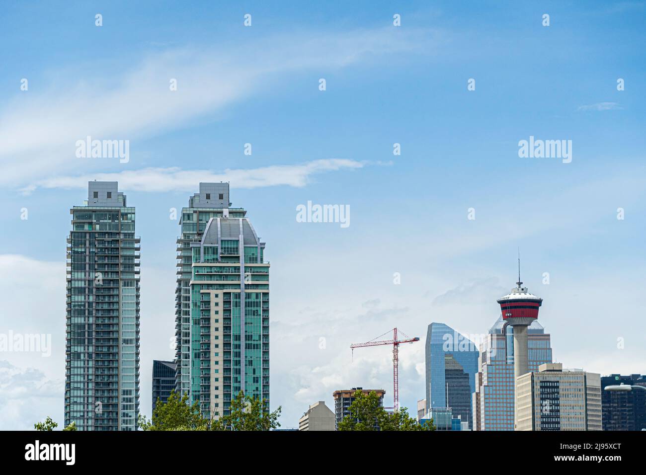 Calgary City business district downtown skyline buildings Stock Photo ...