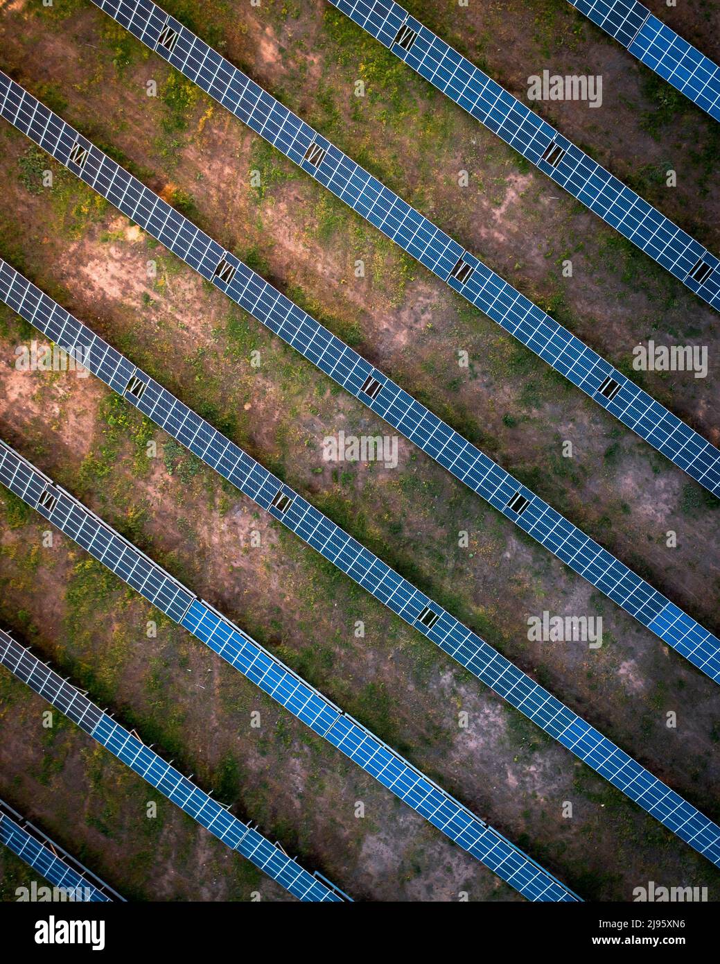 Long rows photovoltaic panels hi-res stock photography and images - Alamy
