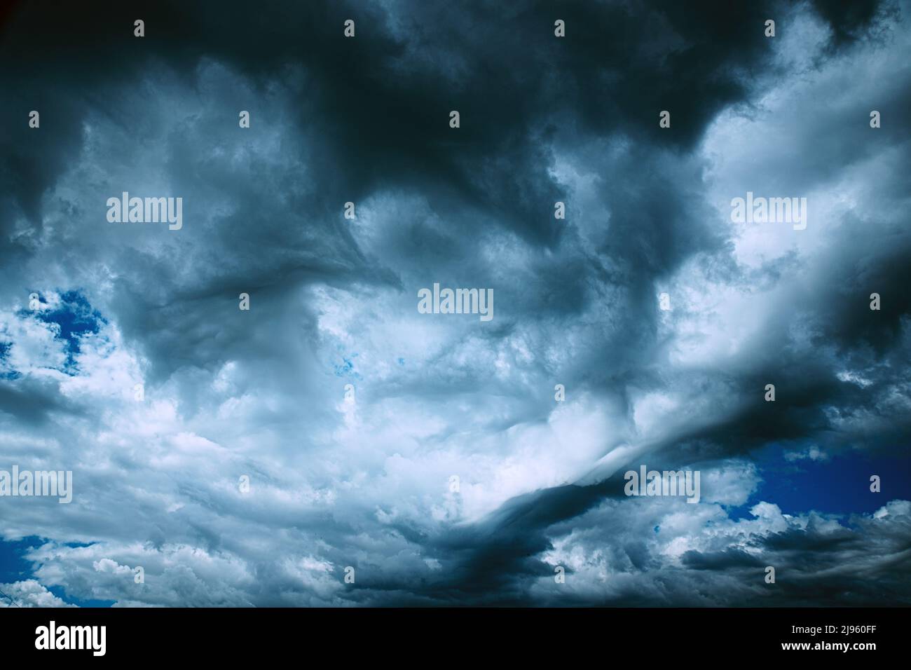 Dark Storm Cloudy Rainy Sky With Rain Heavy Clouds. Sky Natural ...