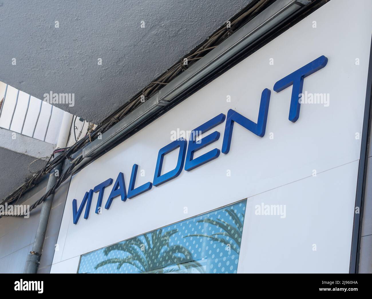Manacor, Spain; may 14 2022: Facade and sign of the multinational ...